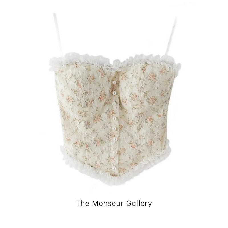 Jual The Monseur Gallery Tank Top Crop Floral Retro Korean Style ... Jual The Monseur Gallery Tank Top Crop Floral Retro Korean Style ...