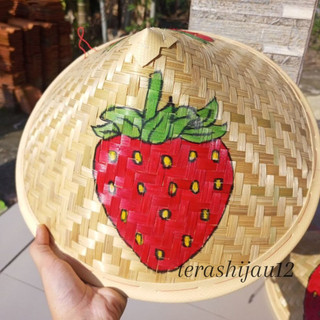 Jual Topi karakter buah-buahan untuk anak | caping topi petani gambar ...