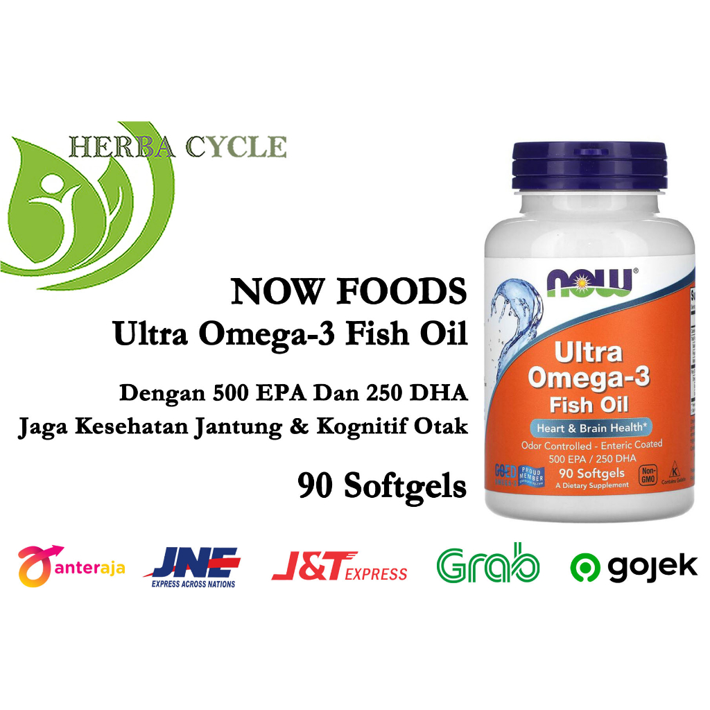 Jual Now Food Ultra Omega 3 500 EPA/250 DHA 90 Softgels Now Omega3 Ori USA | Shopee Indonesia