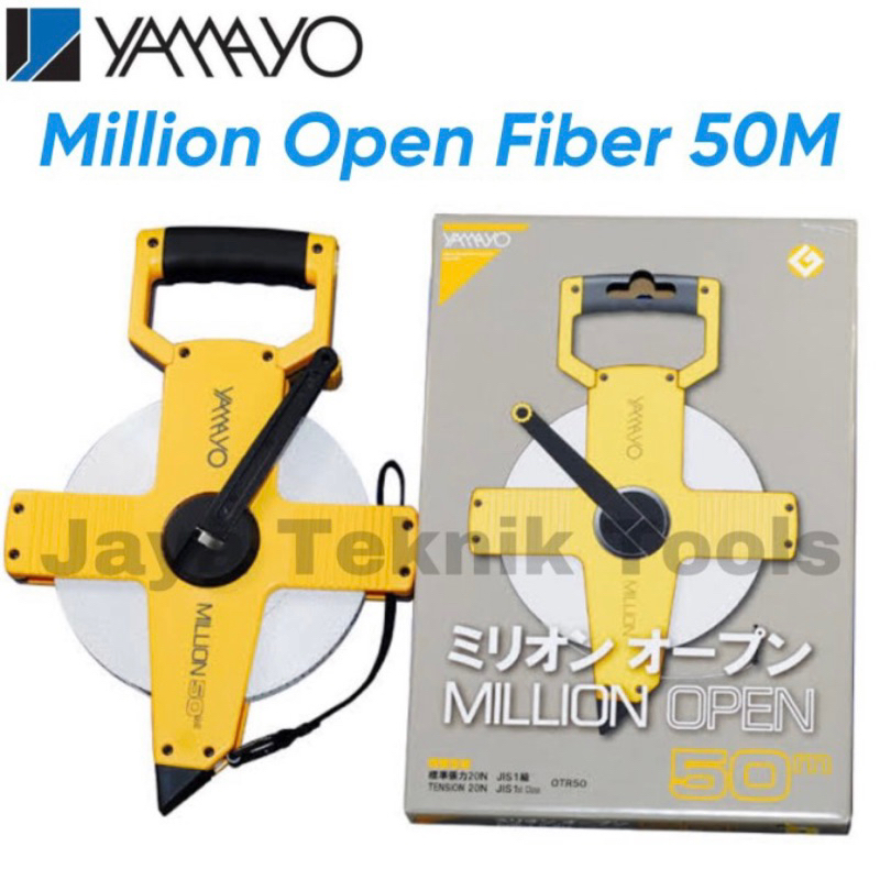 Jual Yamayo Meteran Million Open 50 meter Fiber Japan Tancep Tanah Tape ...