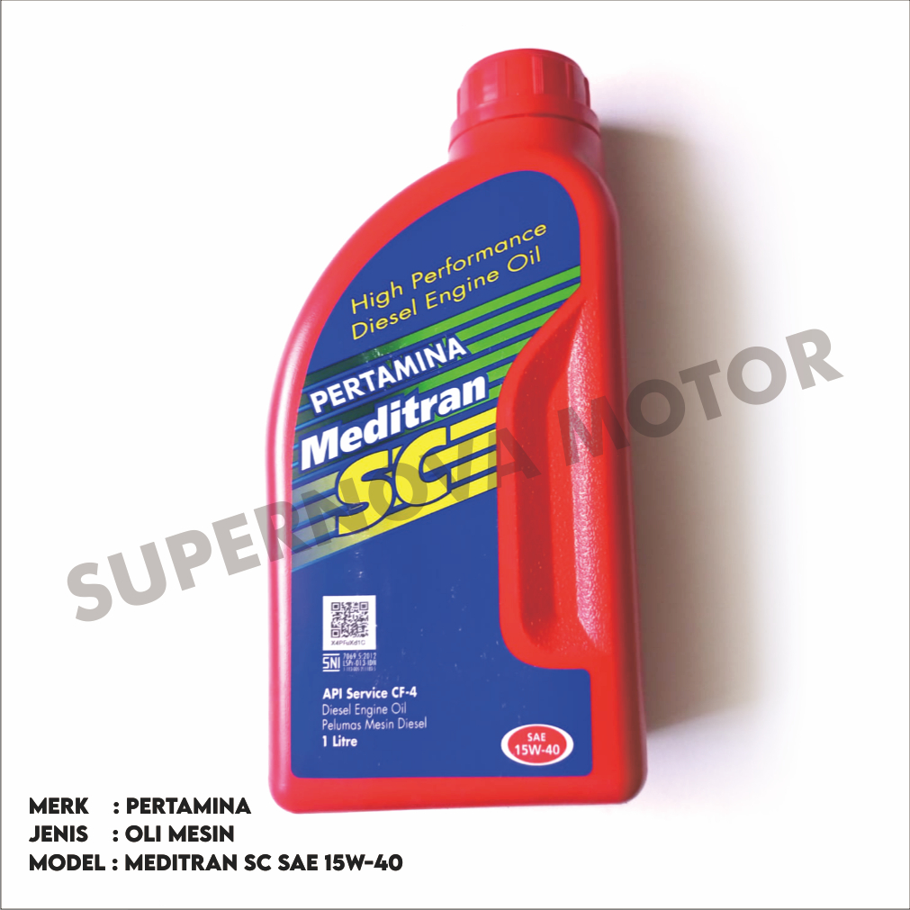 Jual OLI MESIN PERTAMINA MEDITRAN SC SAE 10W-40 ENGINE DIESEL OIL ...