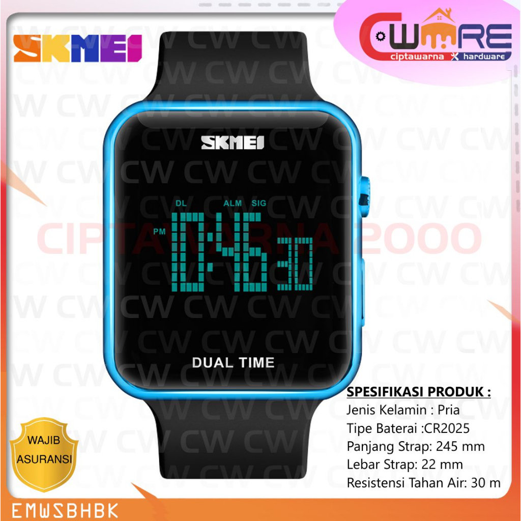 Jual Jam Tangan Kasual Digital Pria Arloji Hand watch Kotak - BDB ...