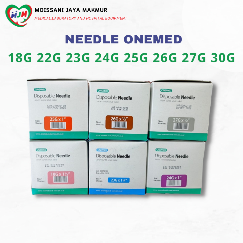 Jual Needle Onemed Jarum 18G 22G 23G 24G 25G 26G 27G 30G | Shopee Indonesia