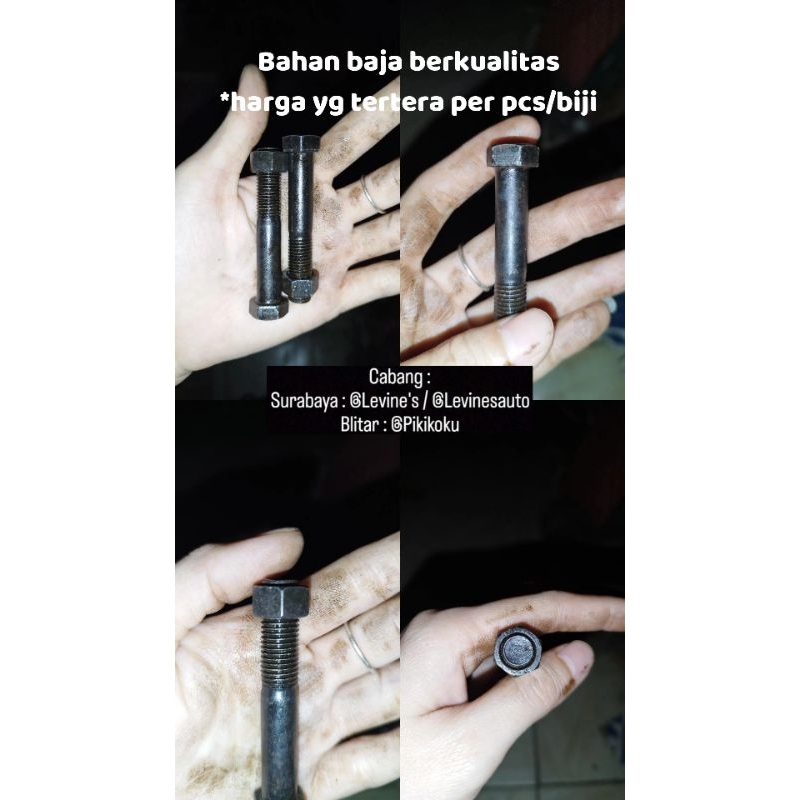 Jual baut kancingan hanger canter baja (harga perbiji) / baut kancingan ...