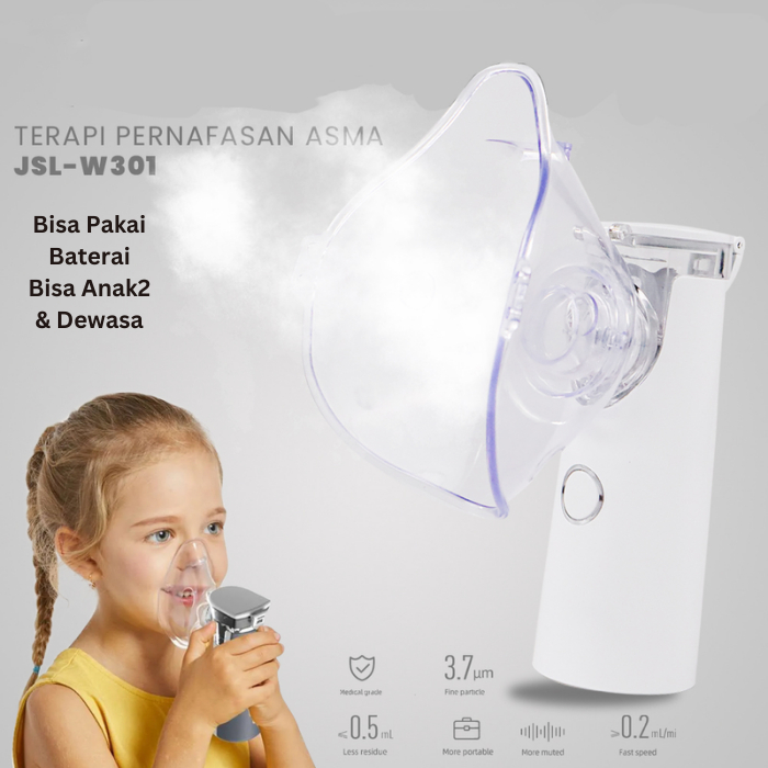 Jual Alat Terapi Uap Pernafasan Asma Batuk Pilek Flu Inhale Nebulizer Mini Portable Dewasa Anak ...