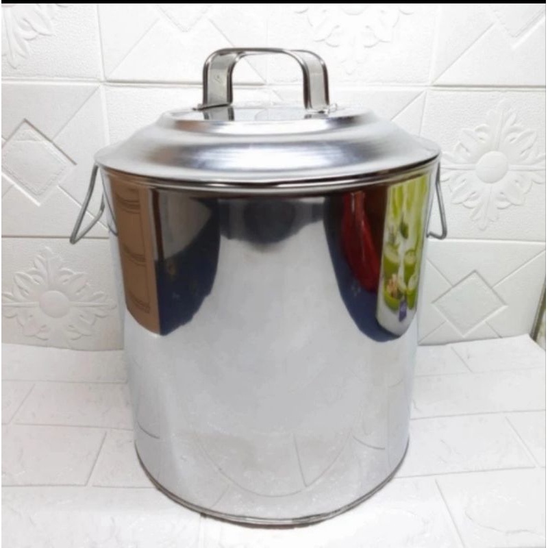 Jual panci polos stainless 35cm / dandang rebus air / panci polos ...