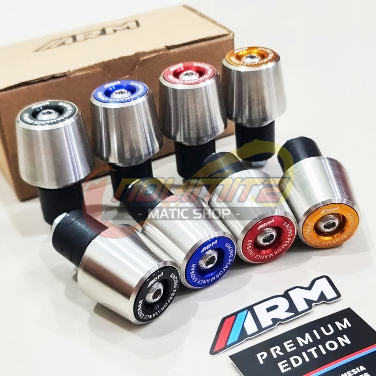 Jual Jalu Stang ARM Premium Two Tone Bar End Stainless Steel Universal ...
