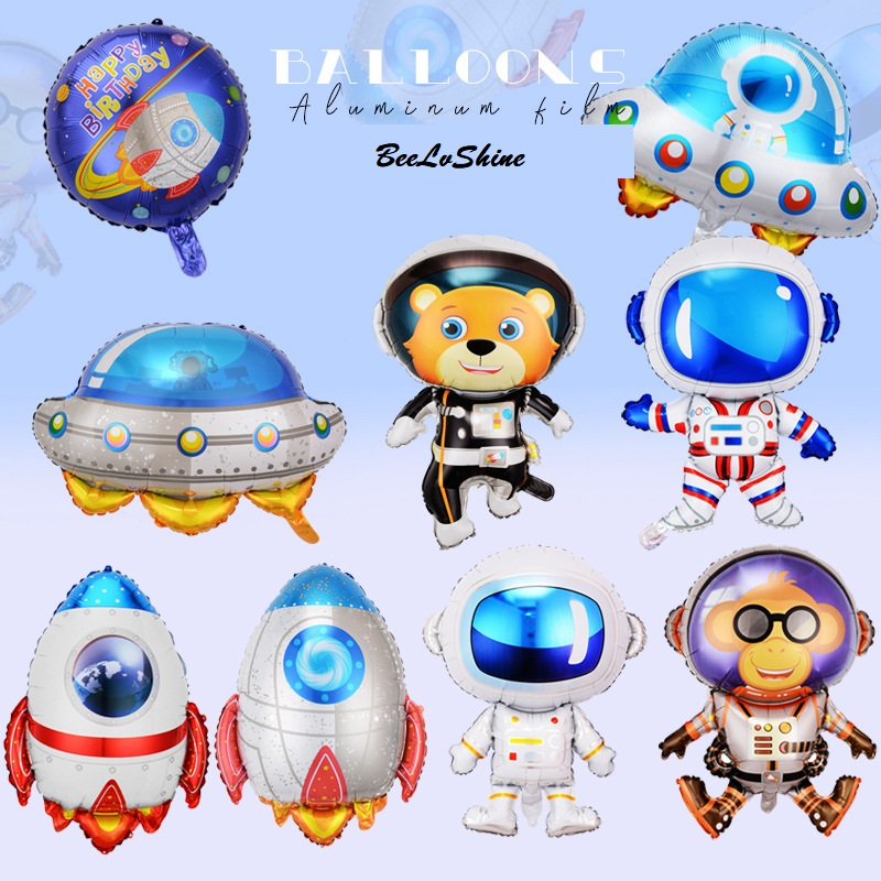 Jual Balon Foil space Langit Luar angkasa Astronot Roket Ufo Tata Surya ...