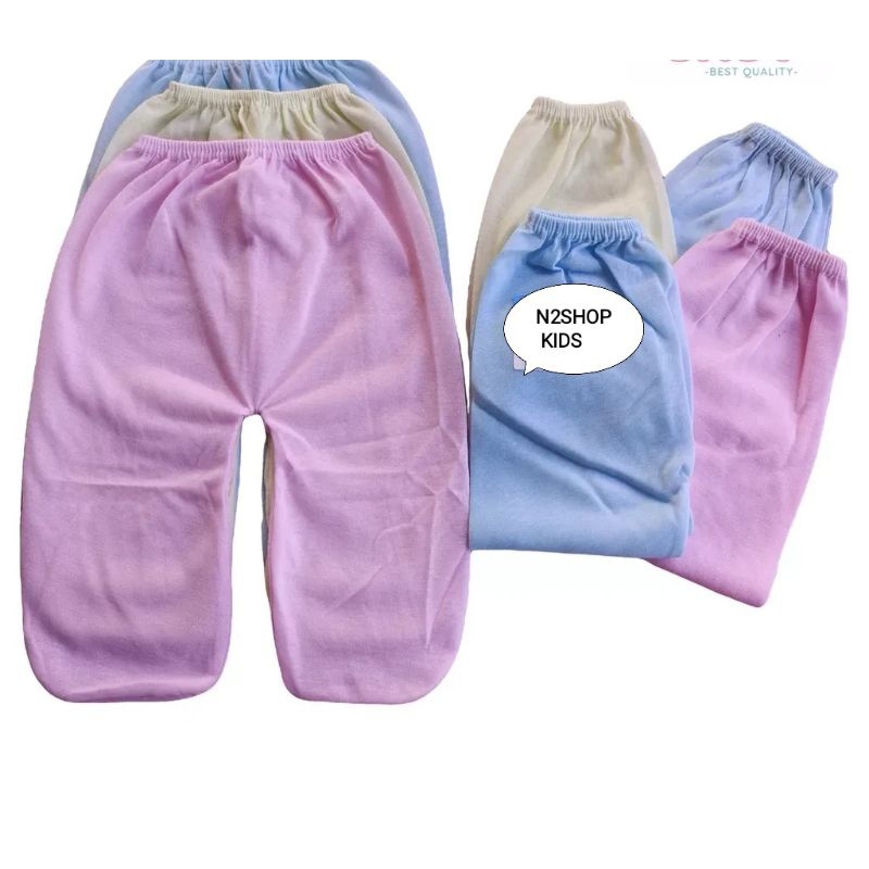 Jual 6 Pcs Celana panjang bayi polos tutup kaki bahan PE singgle ukuran ...