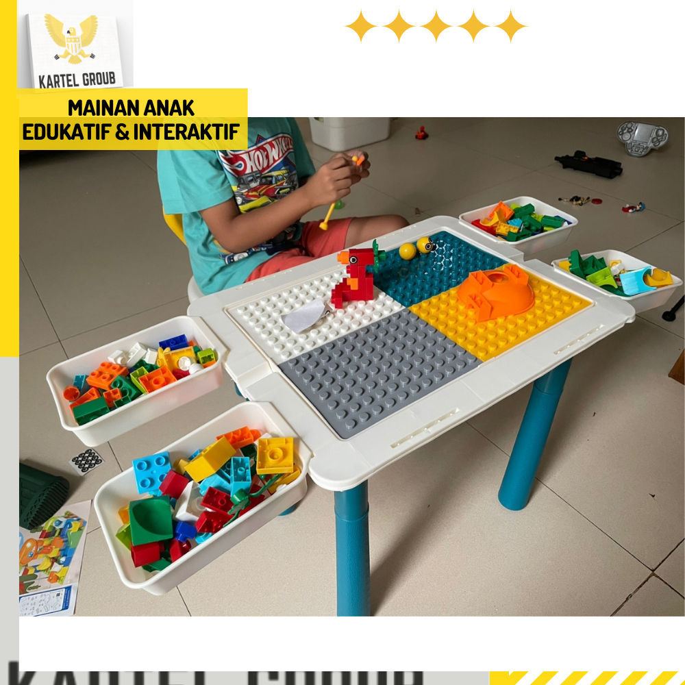 Jual HOME Mainan Lego Anak Building Block Meja Kursi Set Aktraktif ...
