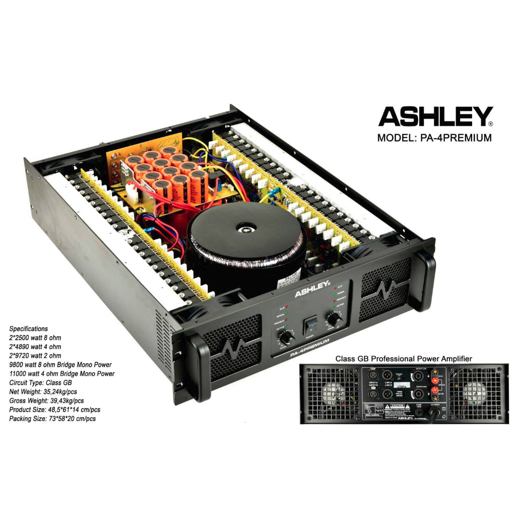 Jual POWER AMPLIFIER ASHLEY PA4PREMIUM PA4 PREMIUM CLASS GB | Shopee ...