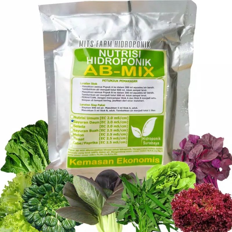 Jual nutrisi AB Mix Sayuran daun 250g | Shopee Indonesia