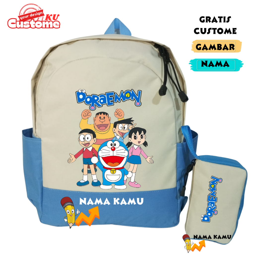 Jual TAS SEKOLAH ANAK TK SD DORAEMON / TAS BACKPACK SEKOLAH ANAK TK SD ...
