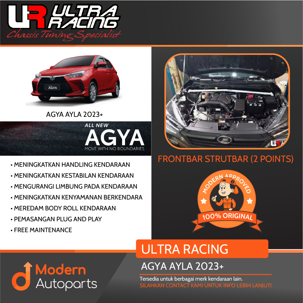 Jual Stabilizer Ultra Racing AGYA AYLA 2023+ FRONTBAR STRUTBAR PnP ...