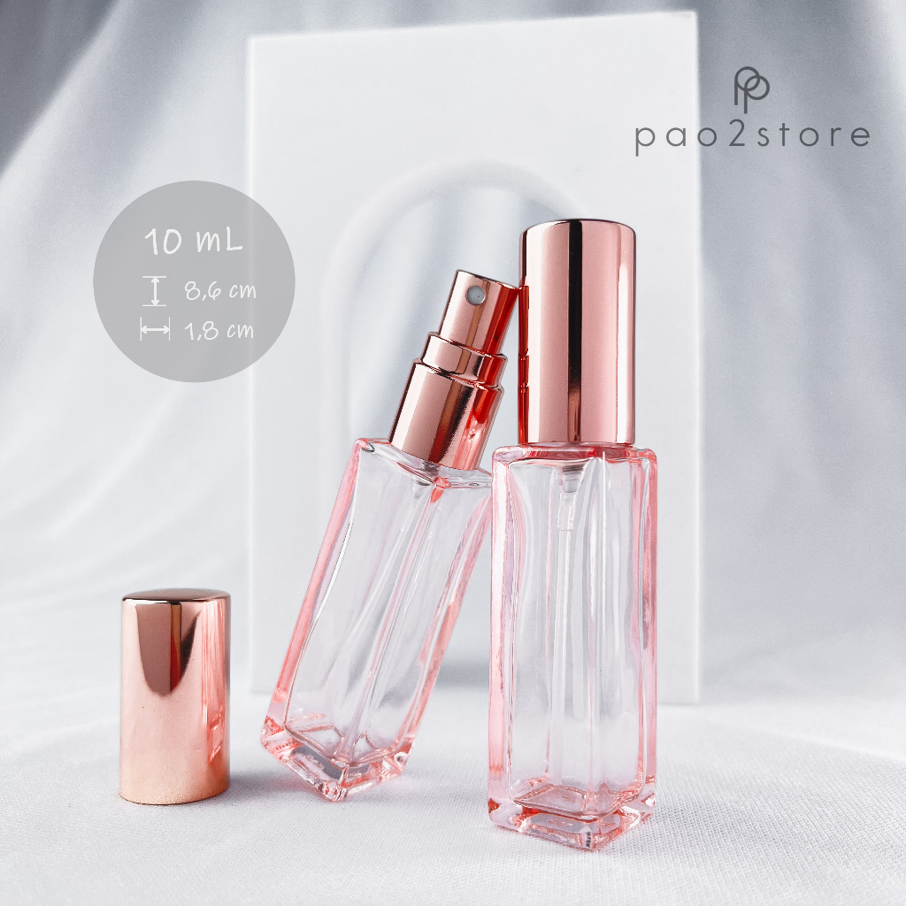 Jual Botol Spray 10ml Kaca Kotak Tebal PINK TRANSPARAN - Spray Metal ...