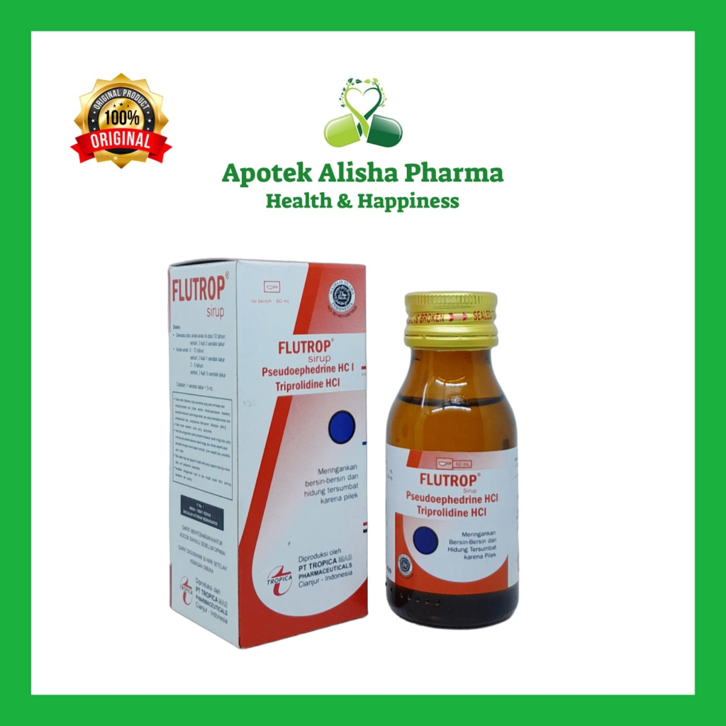 Jual Flutrop Sirup 60ml - Plutrop Syrup Obat Flu Pilek Anak | Shopee ...