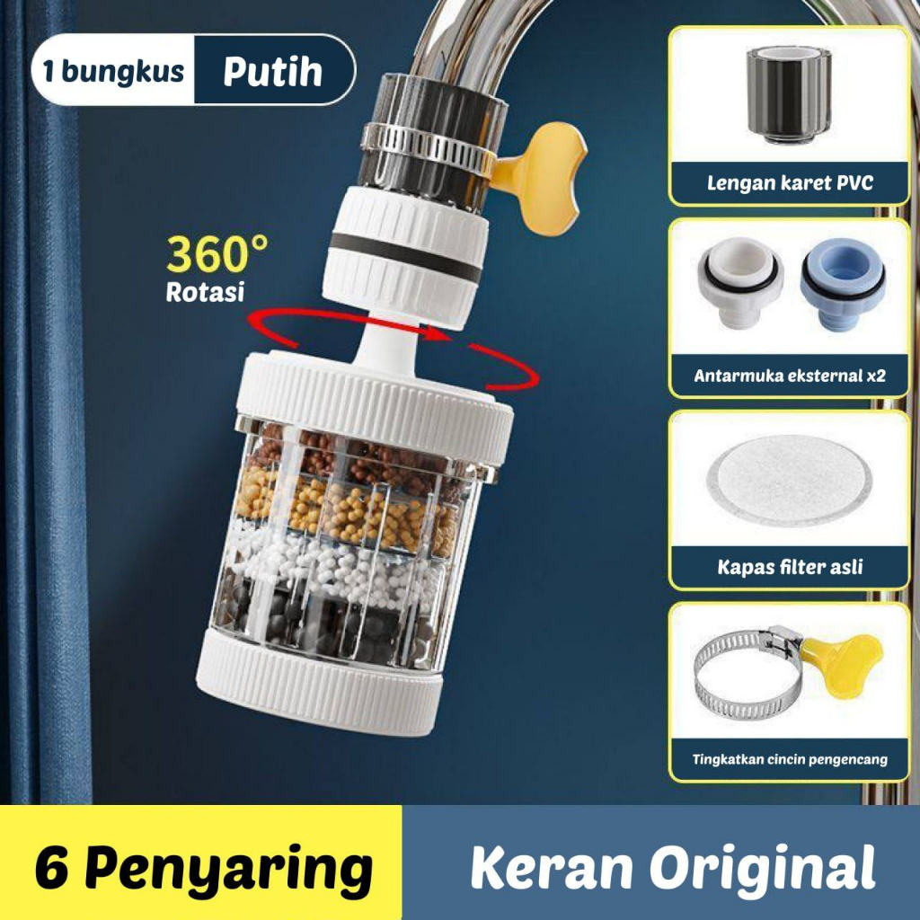 Jual Saringan Air Kran Filter Batu Sambungan Keran Wastafel Dengan 4 ...