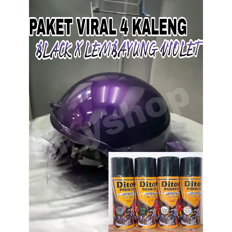 Jual PAKET 4 KALENG pilok pilox cat diton premium HITAM LEMBAYUNG paket ...