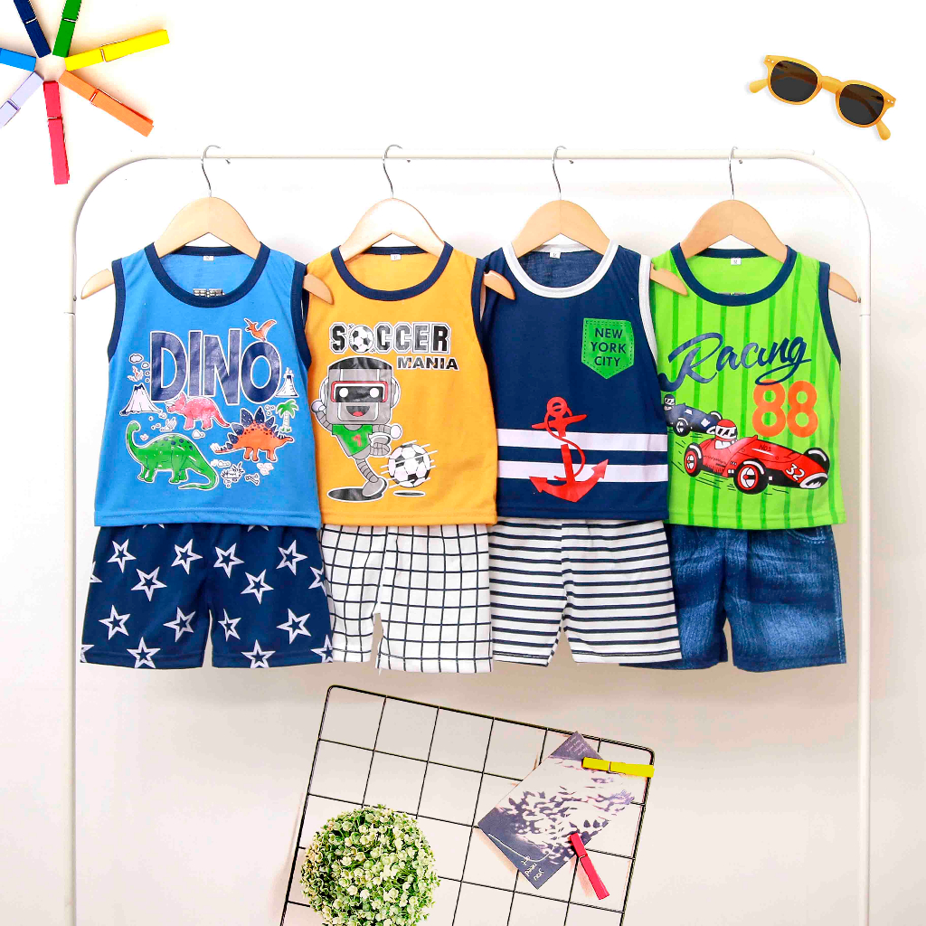 Jual VNZ Kids - Setelan Singlet Anak Cowok Usia 0 - 7 Tahun | Shopee ...