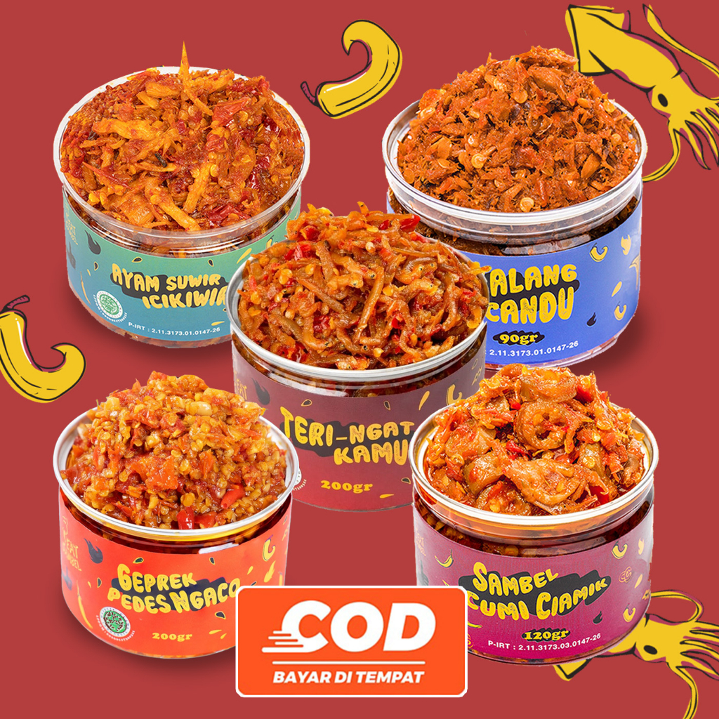 Jual Eat Sambel - Kemasan Icip Icip SEMUA VARIAN RASA (BEST SELLER!!!) | Shopee Indonesia
