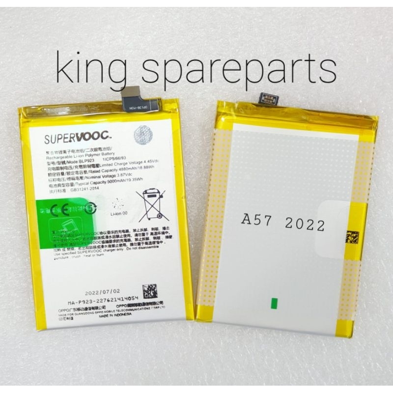 Jual BATERAI BATRE BATTERY OPPO A57 4G 2022 BLP923 ORI 100% | Shopee ...