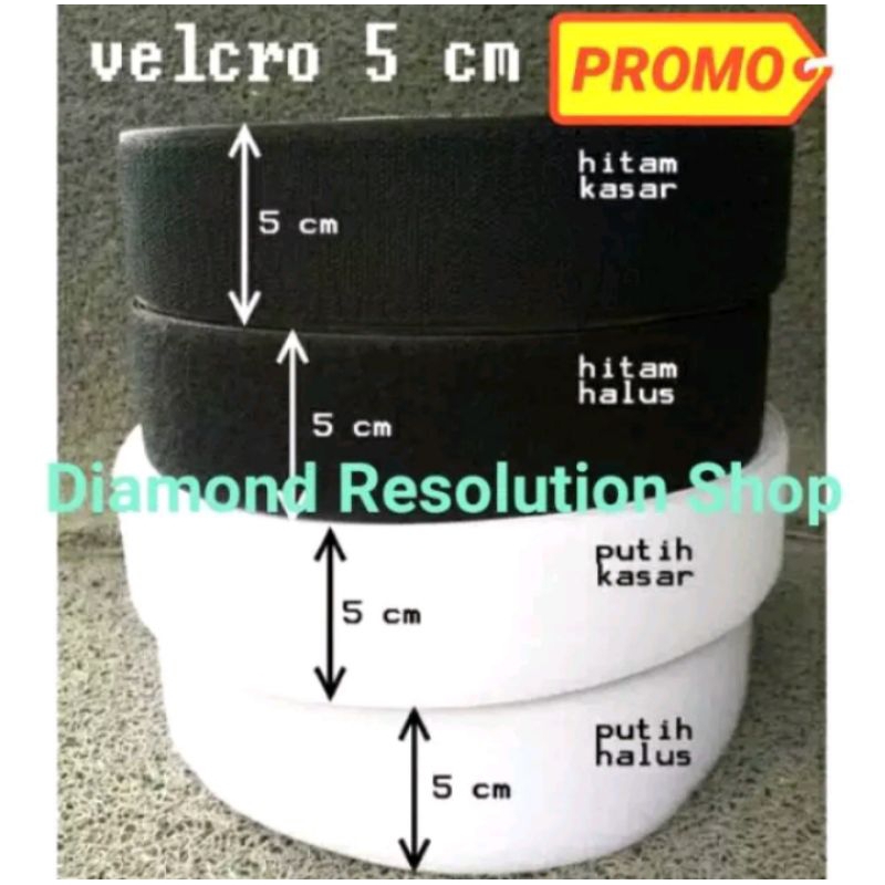 Jual (1SET) VELCRO METERAN ECER / PEREKAT TAPE 2 INCH (5cm) HALUS KASAR ...