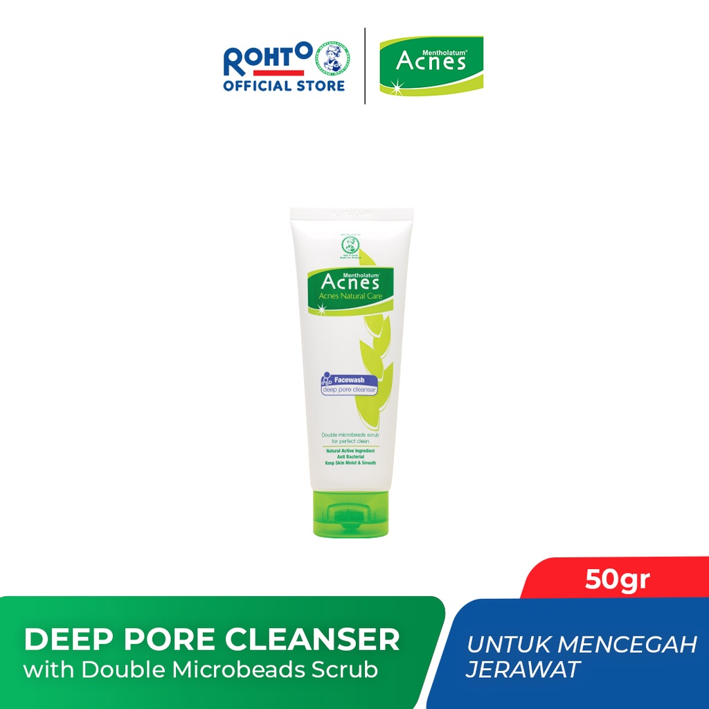 Jual ACNES Natural Care Facial Face Wash Sabun cuci muka jerawat BPOM ...