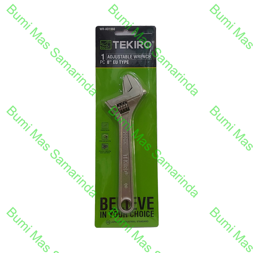 Jual TEKIRO KUNCI INGGRIS 8" / ADJUSTABLE WRENCH TEKIRO EU TYPE 8 INCH ...
