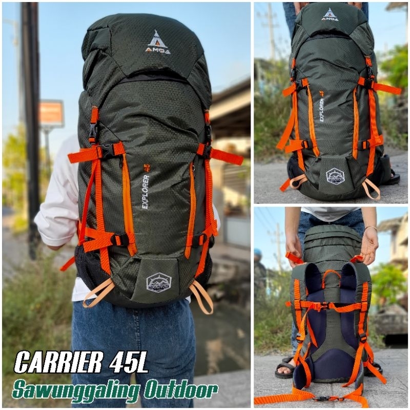Jual Tas Pendaki Gunung 45L / Tas Keriel Carrier 45 Liter up 50L ...