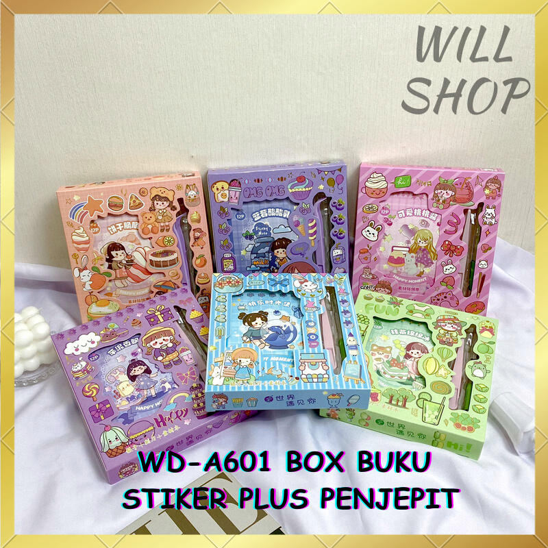 Jual KODE WD-A601 PAKET BOX BUKU STICKER FULL BERGAMBAR CEWE KARTUN ...