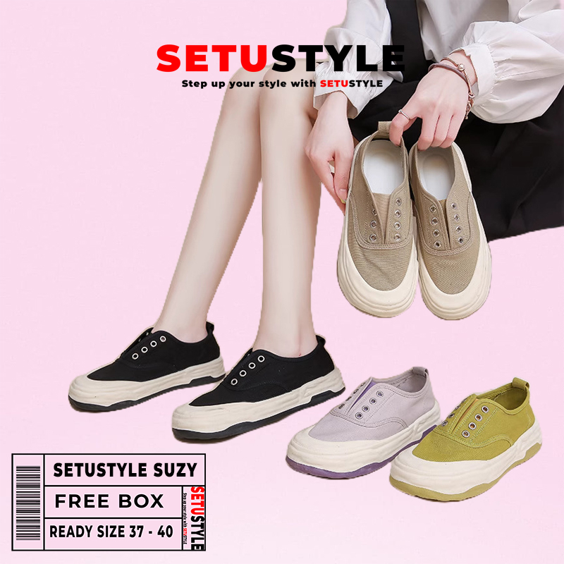 Jual SETU Suzy Sepatu Sneakers Wanita Kanvas Casual Cewek Shoes ...