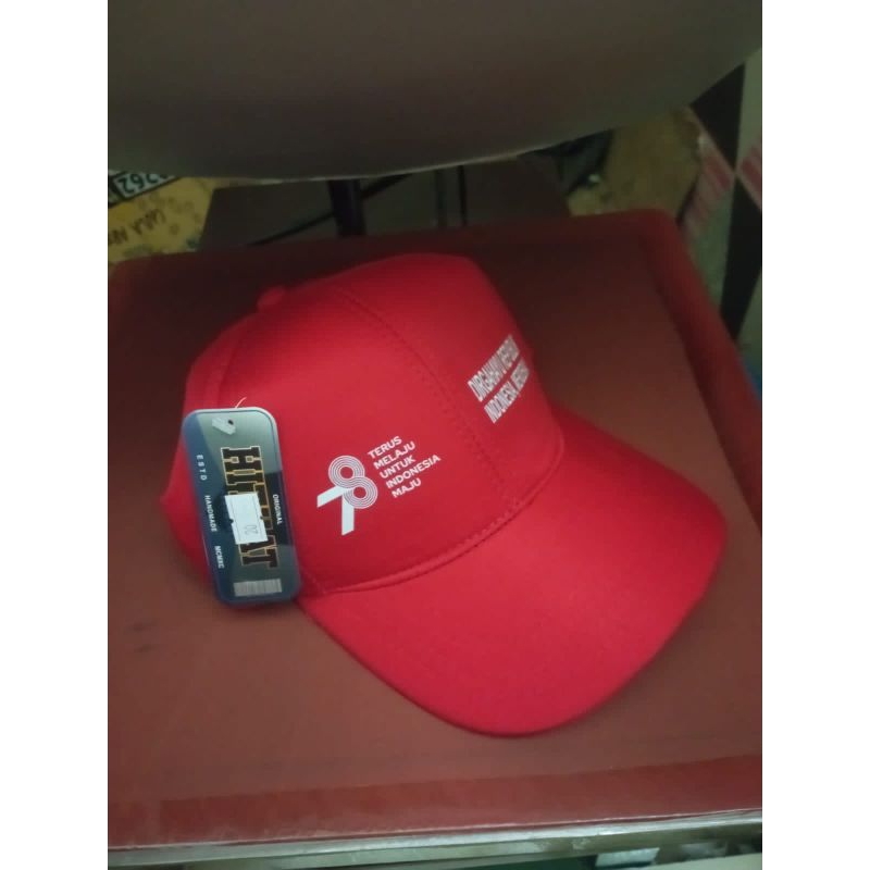 Jual TOPI MERAH HUT RI KE 78 TAHUN TERUS MELAJU UNTUK INDONESIA MAJU ...