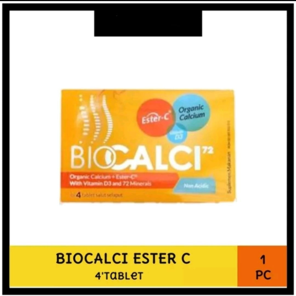 Jual Bio Calci⁷² Organic Calcium 1 STRIP @ 4 Tablet | Shopee Indonesia