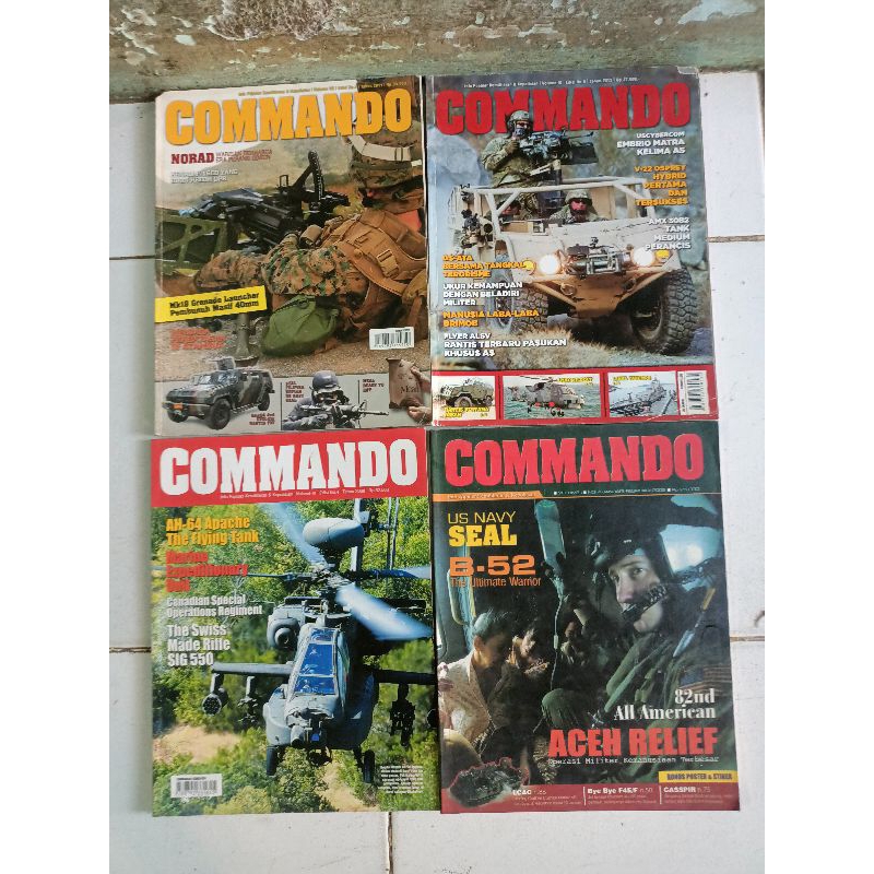 Jual MAJALAH COMMANDO MK19, MANUSIA LABA LABA BRIMOB, AH 64 APACHE, US ...