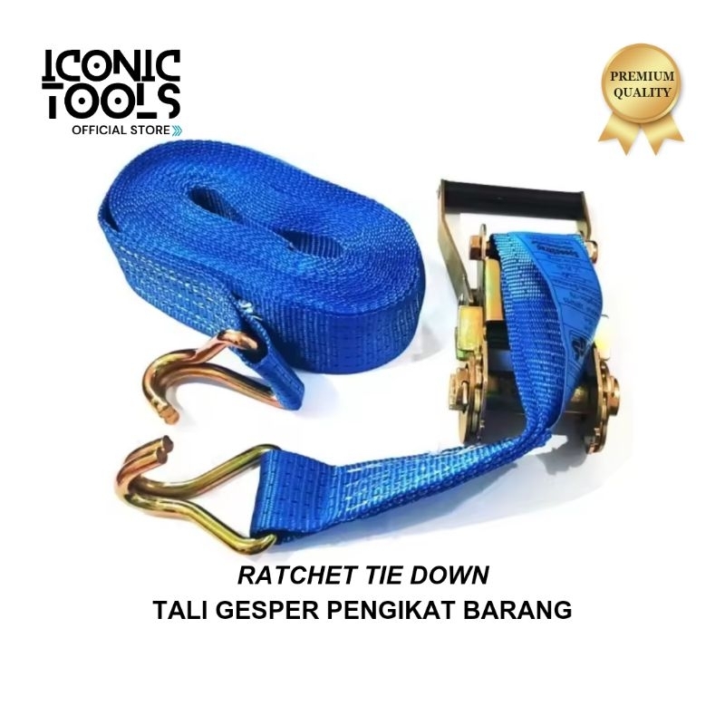 Jual Ratchet Tie Down 2Ton x 2 inch x 8 10 12 15 Meter BIRU SpeedStrap ...