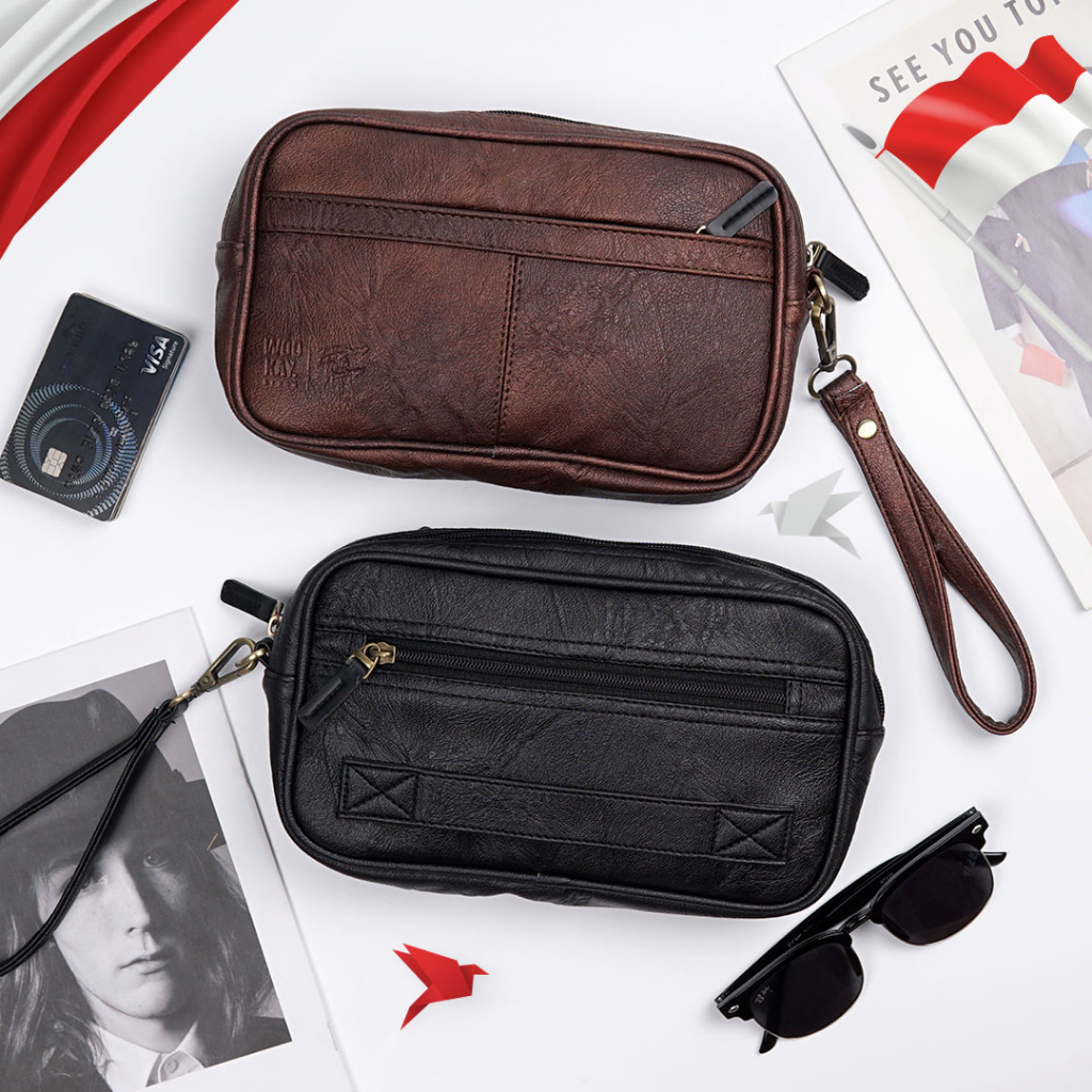 Jual hand bag pria/clucth bag/tas tangan 3 penyimpanan utama | Shopee ...