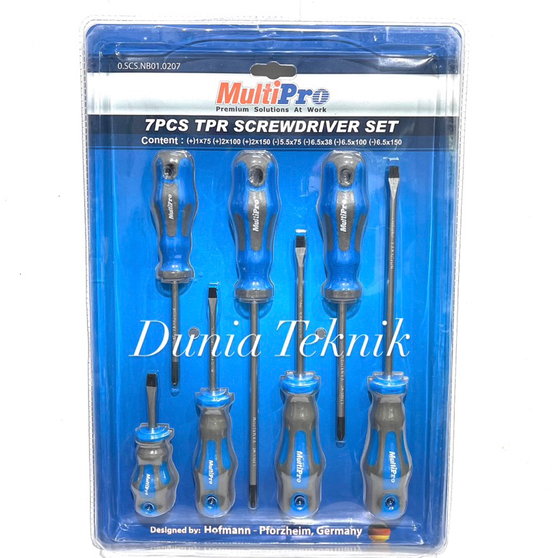 Jual MULTIPRO 7 Pcs TPR Screwdriver Set Obeng Phillips Set Obeng Gagang ...