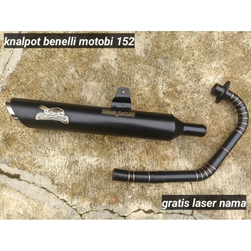 Jual knalpot racing custom benelli motobi 152 cafe racer silincer bambo ...