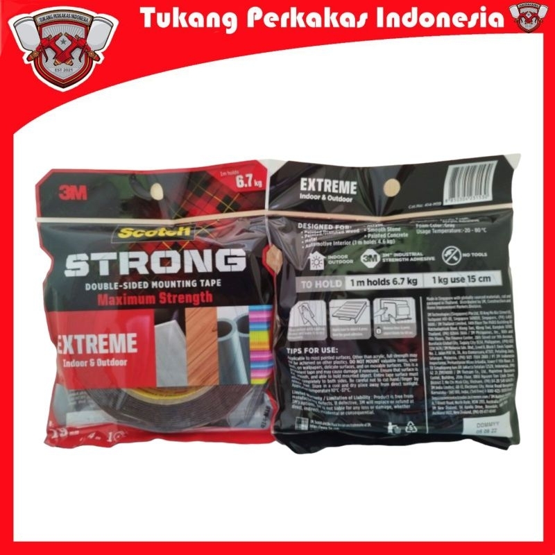Jual 3M Double tape Scotch Strong Extreme Indoor outdoor 414-M19 6,7 kg | Shopee Indonesia