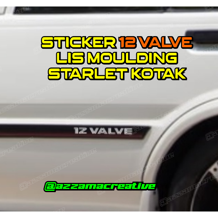 Jual Stiker Toyota Starlet 12 Valve For List Body Starlet Kotak ...
