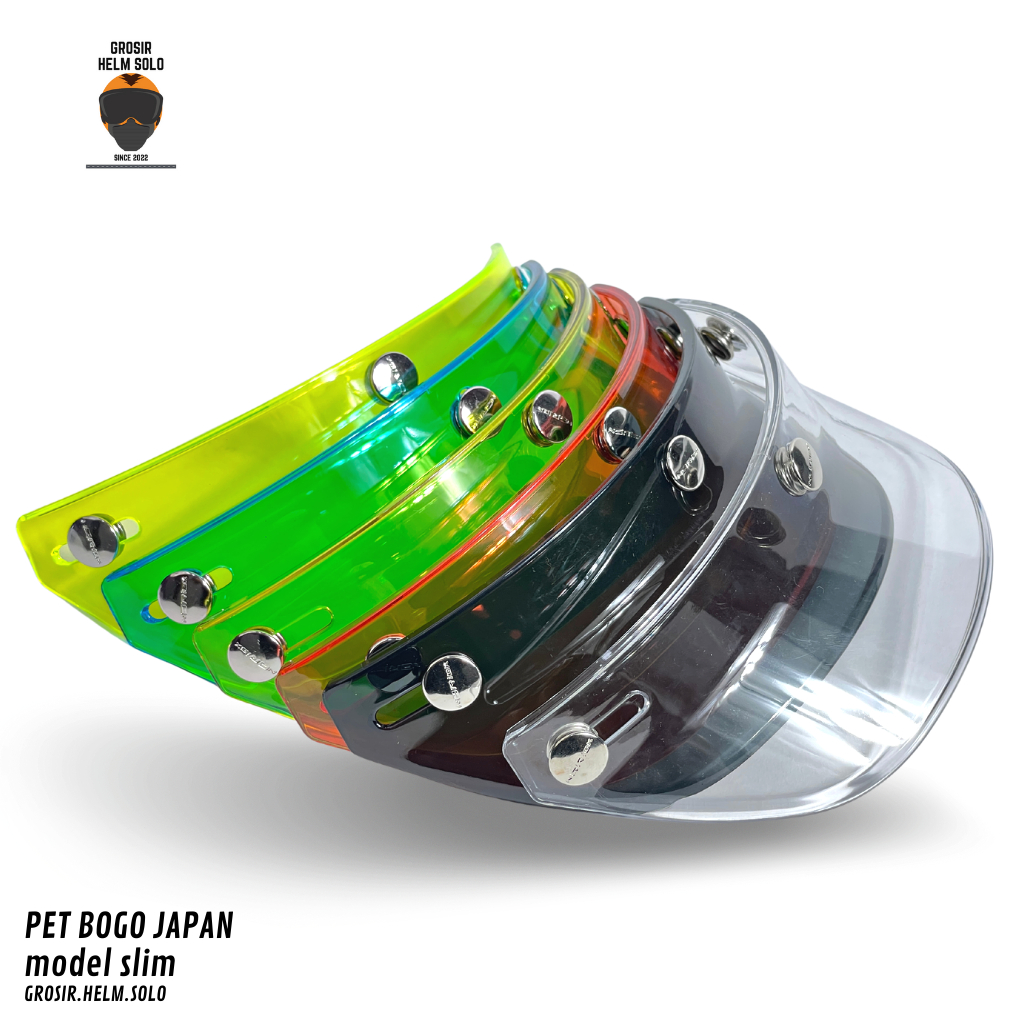 Jual PET HELM BOGO MODEL PENDEK TRANSPARAN SLIM JAPAN VINTAGE RETRO ...