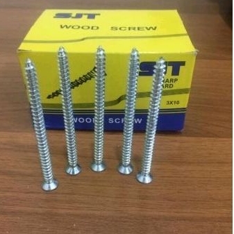 Jual SJT skrup kayu bunga 3×10 sekrup baut cacing 3x10 wood screw ...
