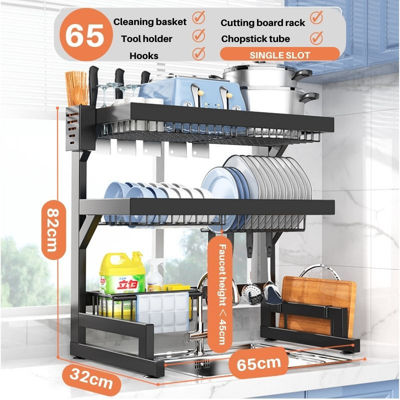 Jual Rak Piring Tertutup Rak Piring Wastafel With Cover Stainless Steel ...