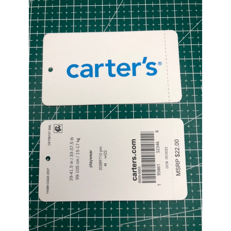 Jual CARTERS TAG TIMBAL BALIK BARCODE SUPER PREMIUM CO 1X DI KIRIM ...