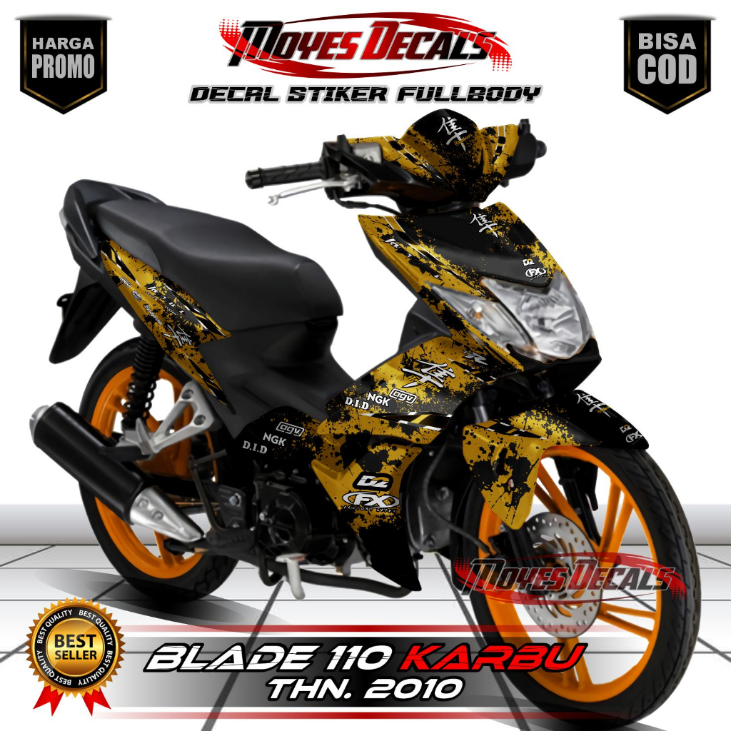 Jual Decal Fullbody Motor Blade 110 karbu - Stiker Fullbody Honda Blade ...