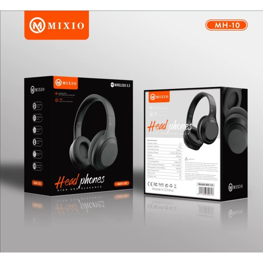 Jual MIXIO MH-10 Headphone Bluetooth Wireless Headset Earphone 5.0 ...