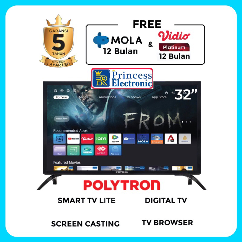 Jual Polytron Smart Digital TV 32 inch PLD 32CV1869 / 2269 | Shopee Indonesia