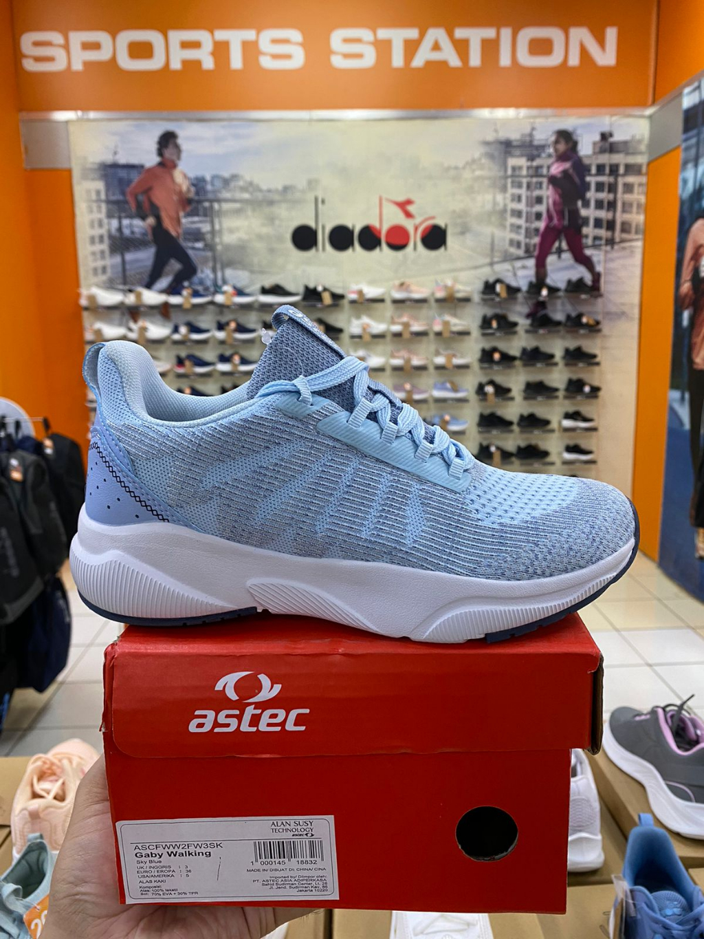 Jual Astec Gaby Walking Sky Blue Women's Shoes Original | Shopee Indonesia