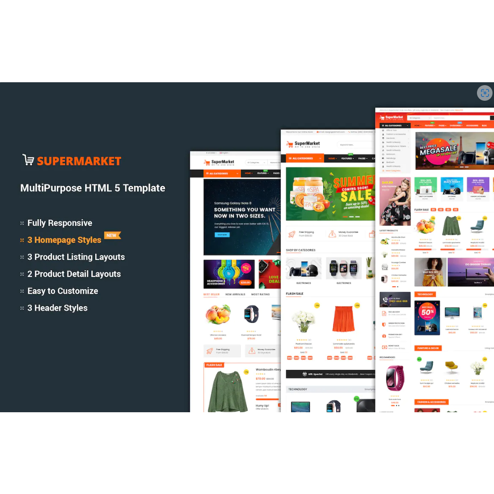 Jual Template Website Ecommerce - Supermarket | Shopee Indonesia