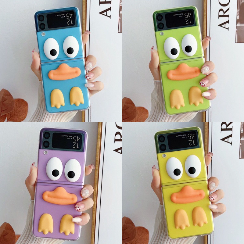 Jual Cute Duck Case for Samsung Z Flip 7 7Fe 6 5 4 3 2 Fold3 Fold4 ...